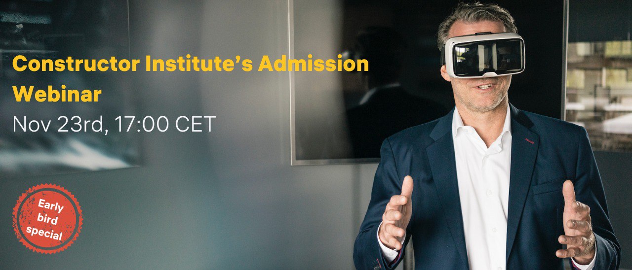 Constructor Institute of Technology Early bird Admission Webinar | Constructor Institute of ...